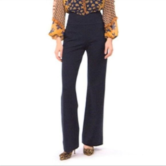 CAbi | Pants & Jumpsuits | Cabi Navy Coco Trousers High Rise Wide Leg ...